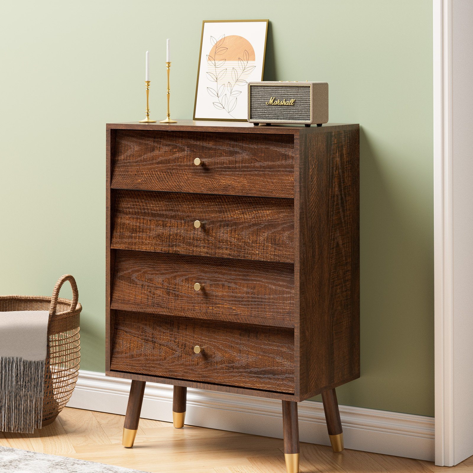 Millwood Pines Nicomedes 4 - Drawer Dresser | Wayfair