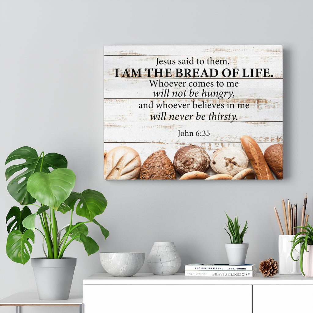 Trinx Bread of Life John 6:35 Scripture Wall Art Christian Home Décor ...
