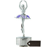 MatashiCrystal Ballet Dancer Music Box "Memory" Table Top Figurine with ...