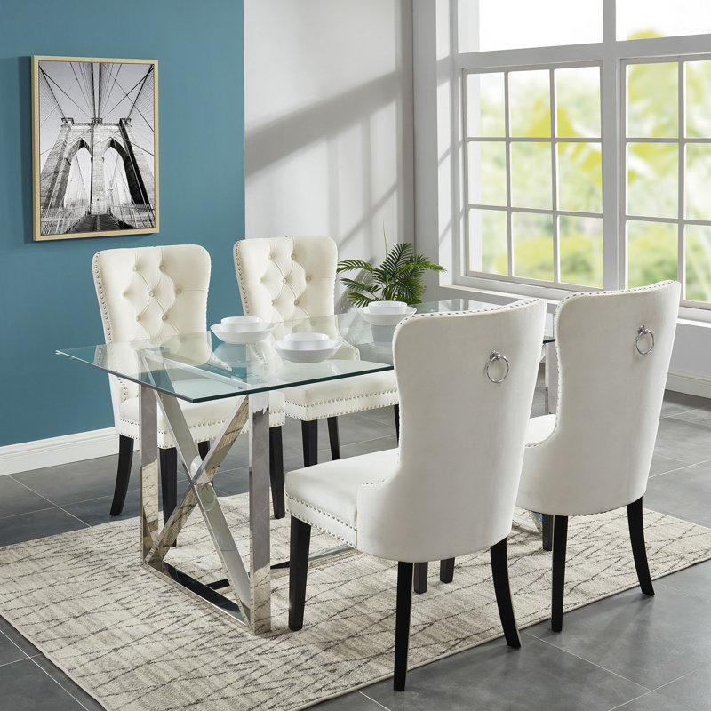 Gracie Oaks Kestrel Tufted Velvet Solid Back Parsons Chair & Reviews ...