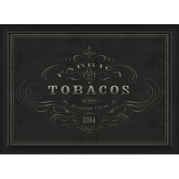 The Artwork Factory Cigar The Artwork Factory - Picture Frame Textual ...