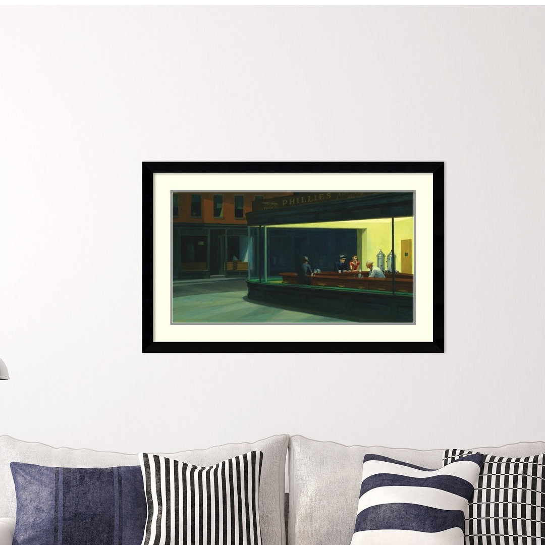 Vault W Artwork Nighthawks, 1942 by Edward Hopper - Picture Frame Print ...