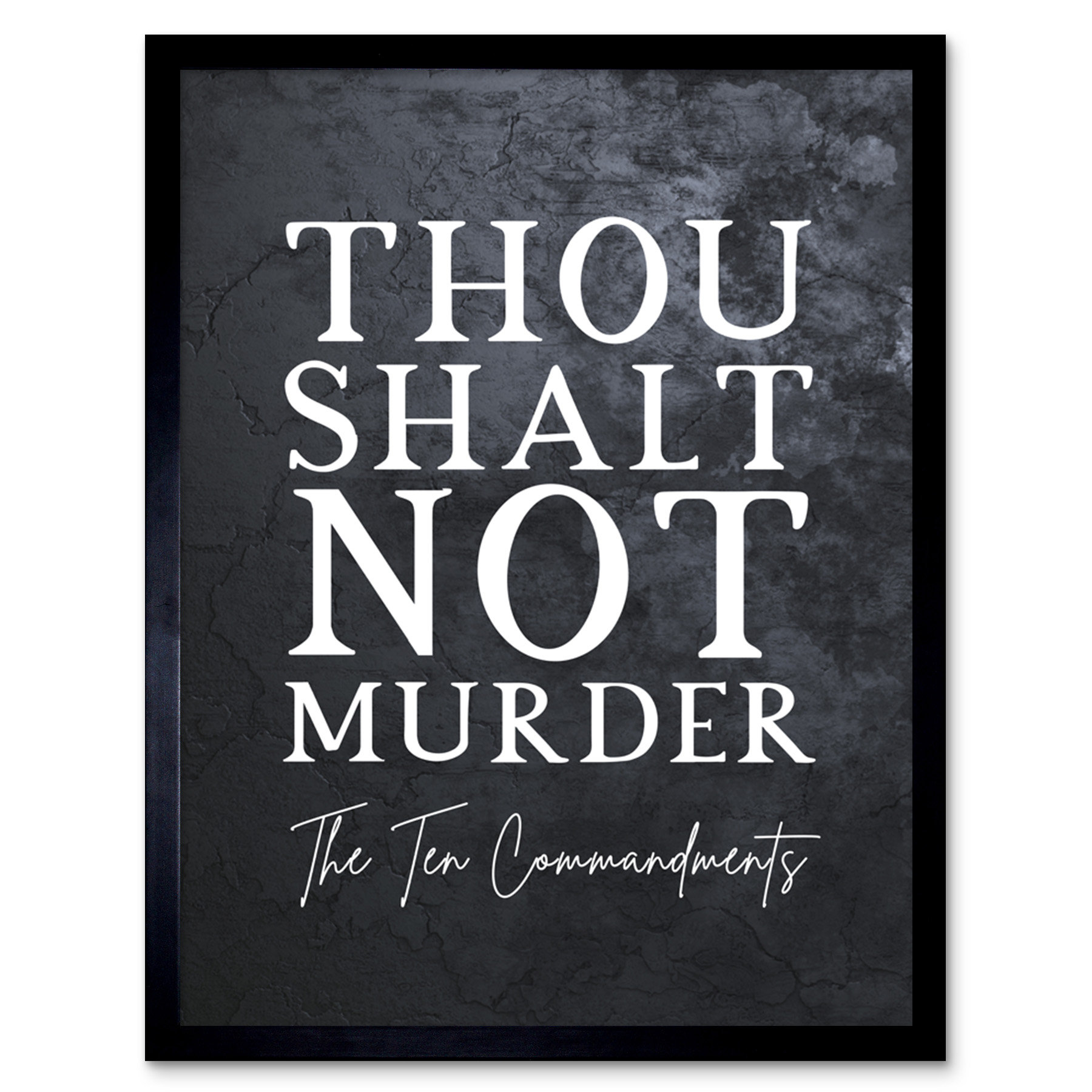 Maturi Ten Commandments Thou Shalt Not Murder Christian Bible Verse ...