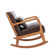 Corrigan Studio® Juni Rocking Accent Chair With Pillow, Pu Upholstery ...