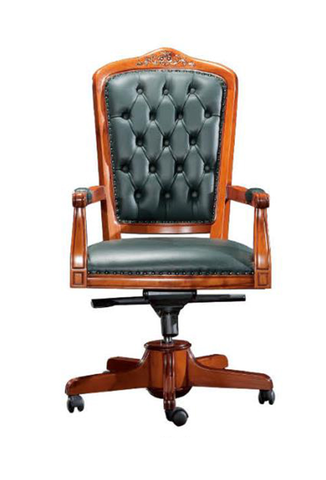 Charlton Home® Ageet Tufted Crowned Leather Executive Chair | Wayfair