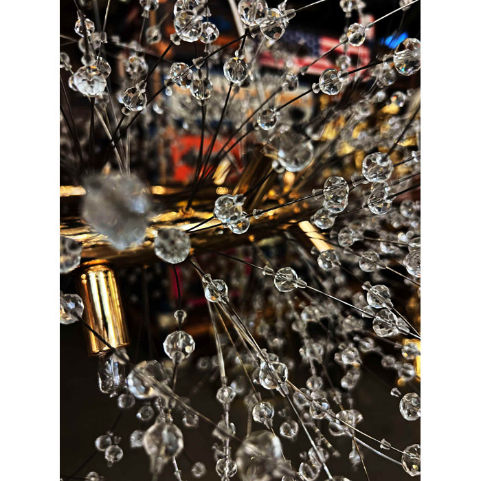 Mercer41 Jannuel 16 - Light Crystal Sputnik Wagon Wheel Chandelier ...