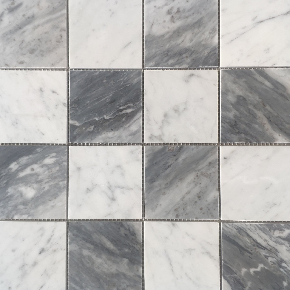 Marble Online 12" x 12" Marble Grid Mosaic Wall & Floor Tile | Wayfair