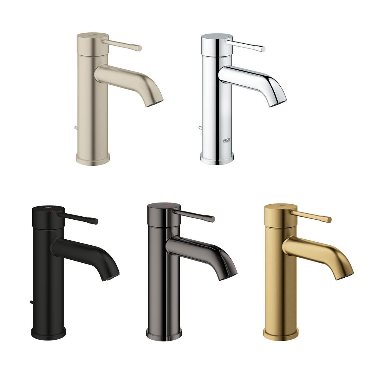 GROHE Essence New Single Hole Bathroom Faucet with Drain Assembly ...