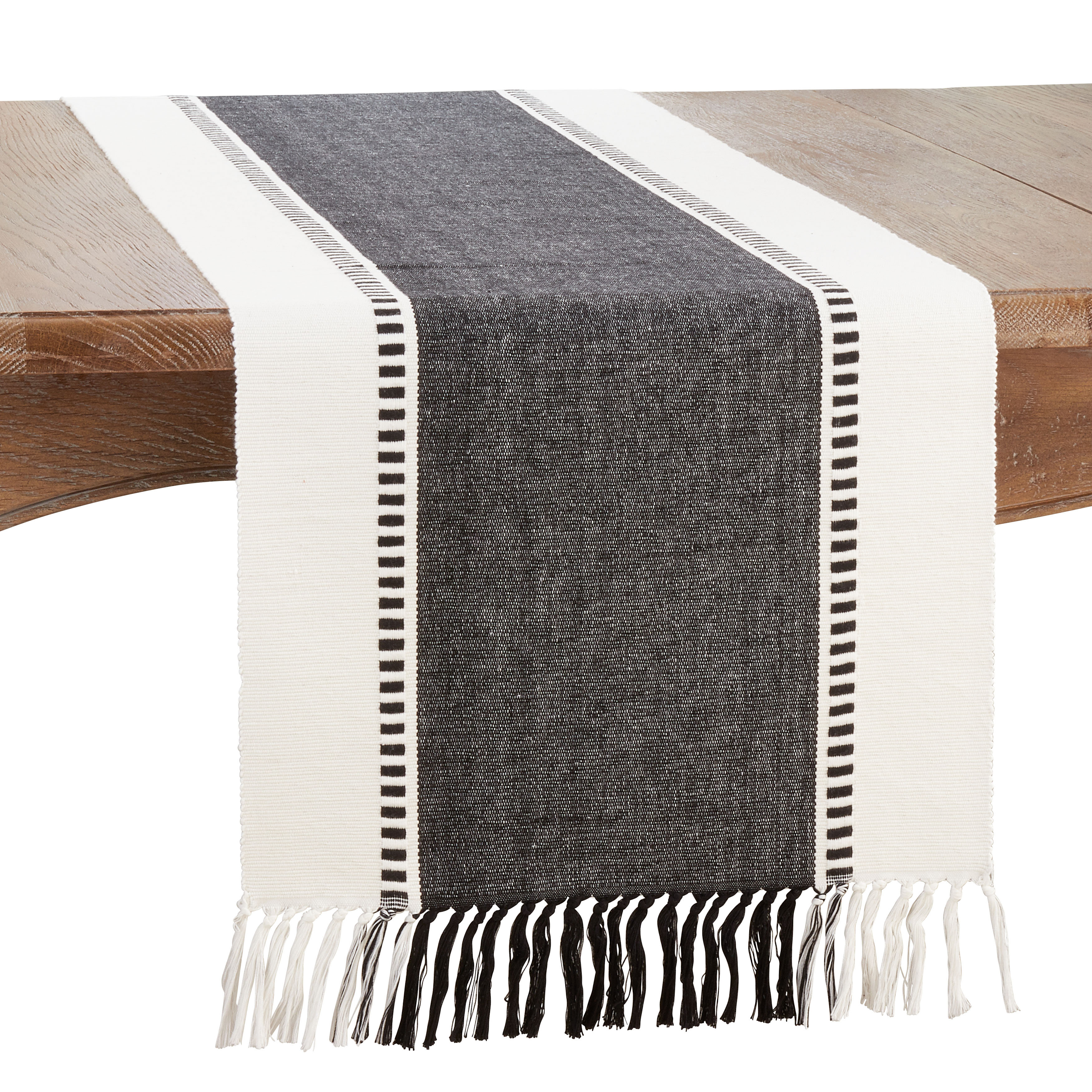 Saro Rectangular Geometric Table Runner | Wayfair