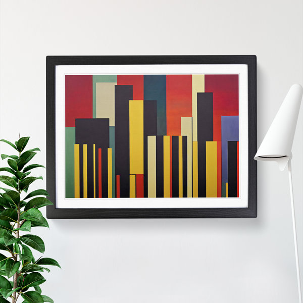 Metro Lane Popular Abstract City Skyline - Single Picture Frame Graphic ...