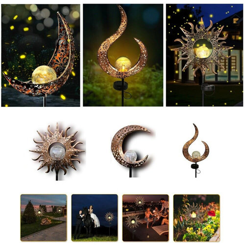 LINKPAL Gold Solar Powered Integrated LED Pathway Light & Reviews | Wayfair