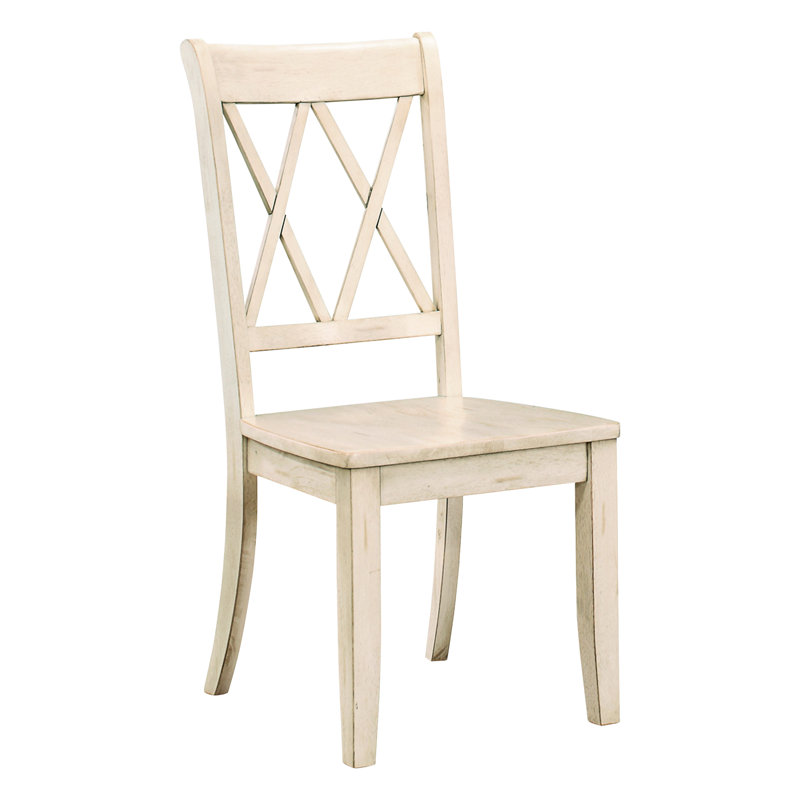 Gracie Oaks Eshell Solid Wood Cross Back Side Chair & Reviews | Wayfair