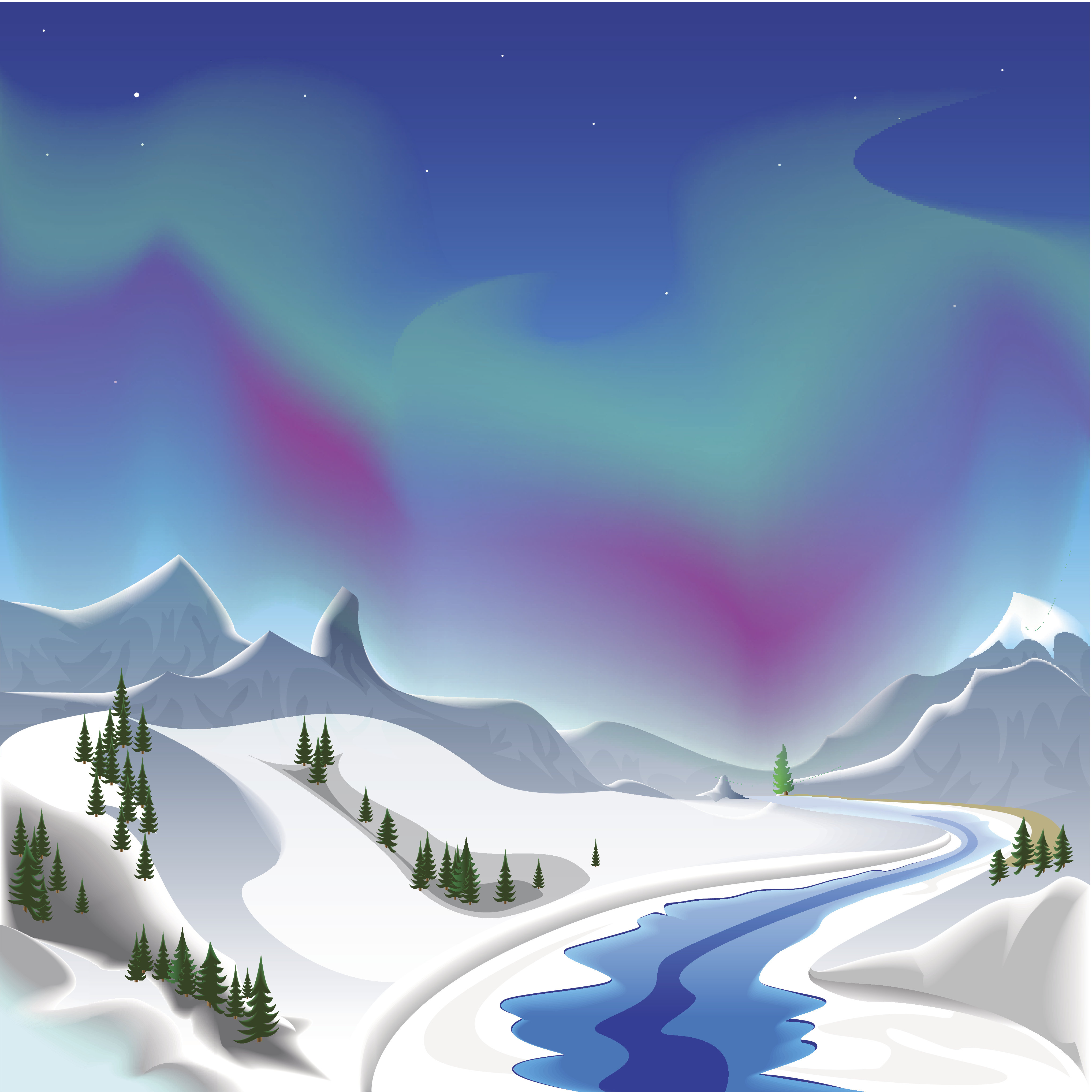Millwood Pines Aurora Borealis - Wrapped Canvas Graphic Art | Wayfair