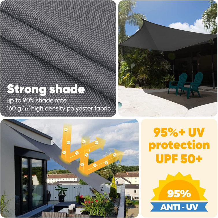 Sekey 2m x 3m Rectangular Shade Sails | Wayfair.co.uk