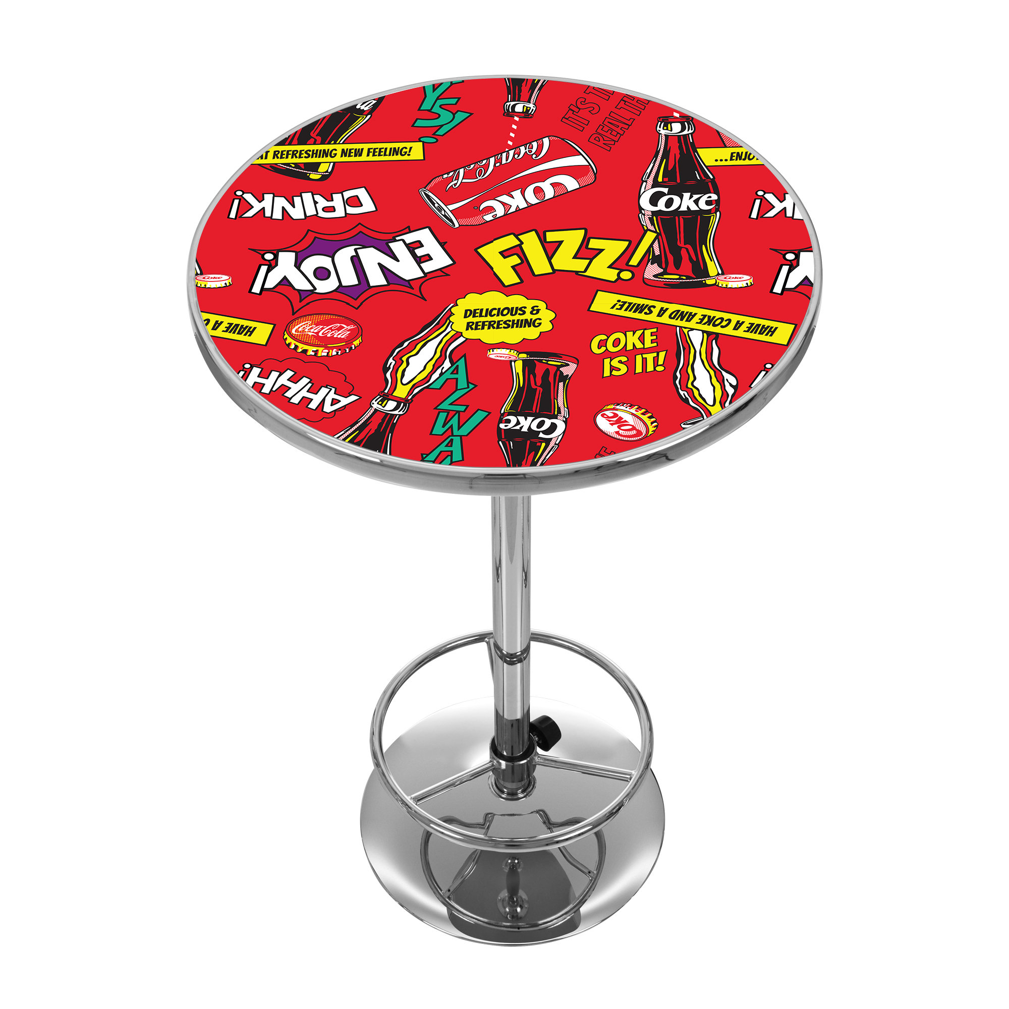 Trademark Global Coca Cola Pop Art Pub Table | Wayfair