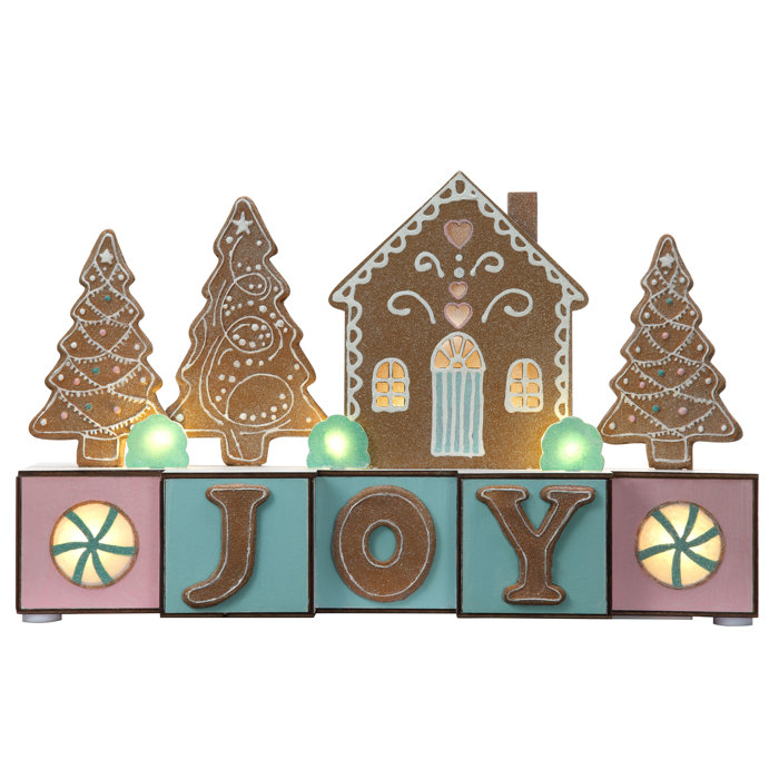 Haute Decor Joy Blocks House and Trees & Reviews | Wayfair