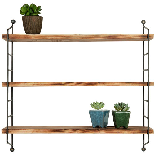 17 Stories 3 Piece Wood Tiered Shelf with Adjustable Shelves & Reviews ...