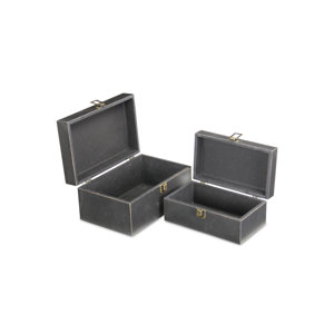 Red Barrel Studio® 2 Piece Simple Wooden Treasure Box Set & Reviews ...