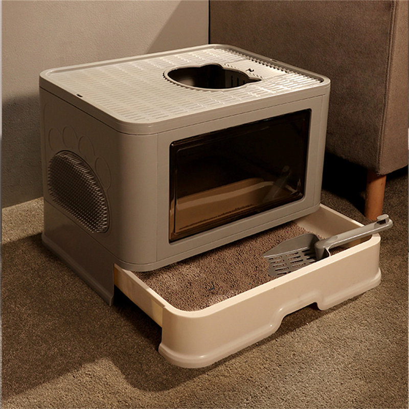 Tucker Murphy Pet™ Wide Entry Jumbo Foldable Cat Litter Box & Reviews ...