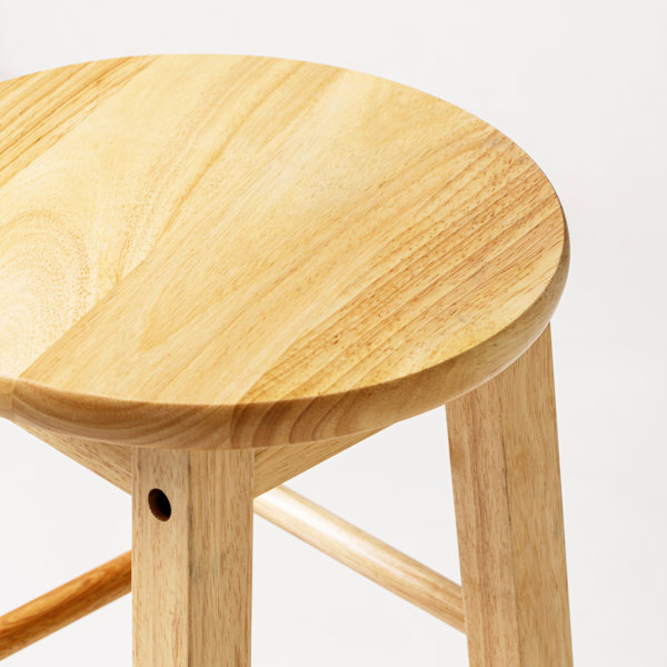 Winston Porter Robin Solid Wood Short & Bar Stool & Reviews | Wayfair