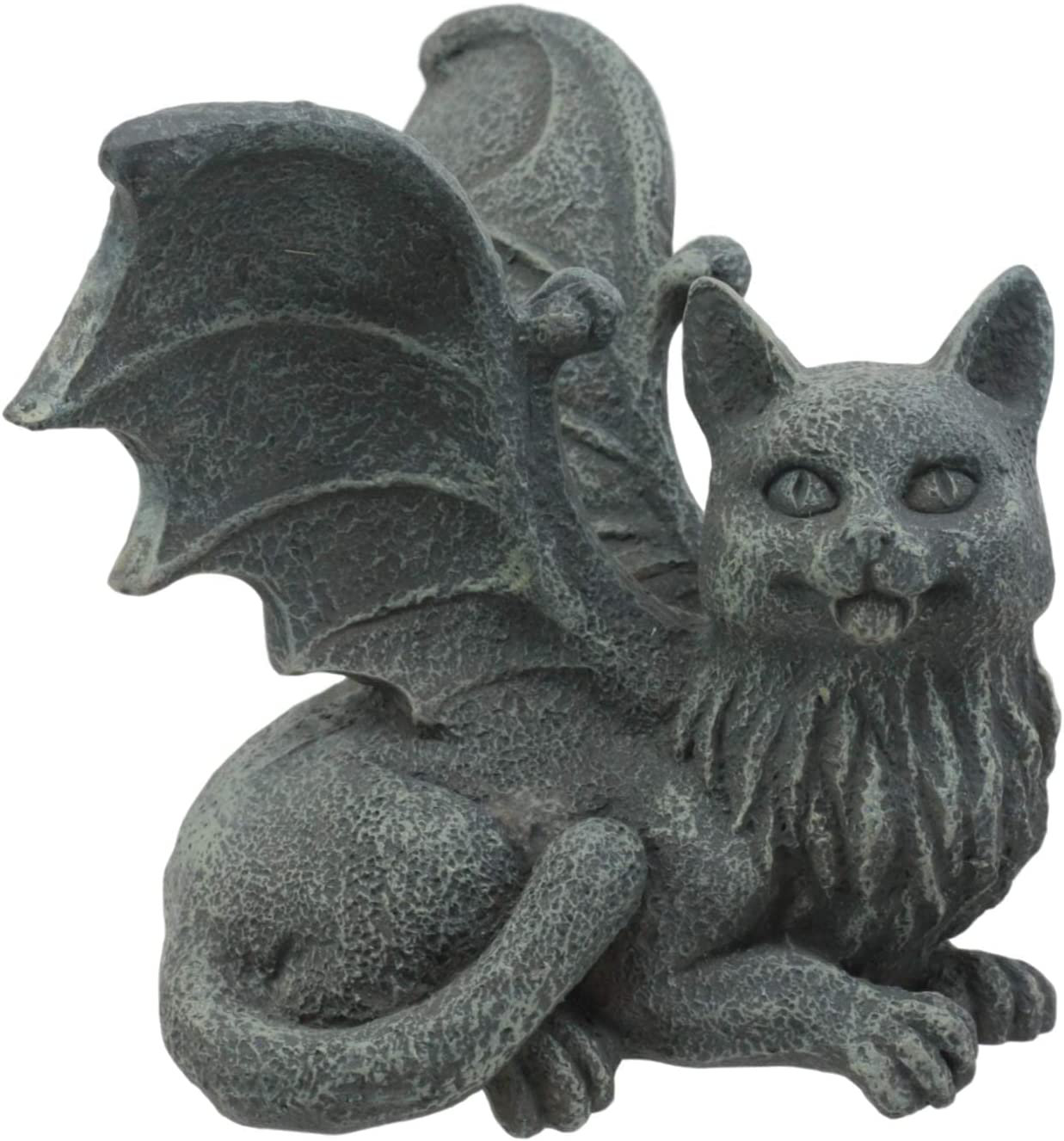 Trinx Iene Winged Cat Gargoyle Ledge Shelf Desk Sitter Statue | Wayfair