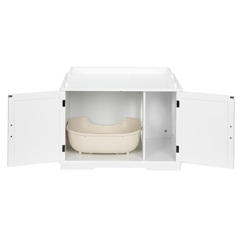 Red Barrel Studio® Ascensin Wood Litter Box Enclosure & Reviews | Wayfair