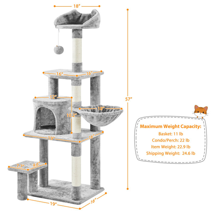 Tucker Murphy Pet™ 57" Danas Cat Condo | Wayfair