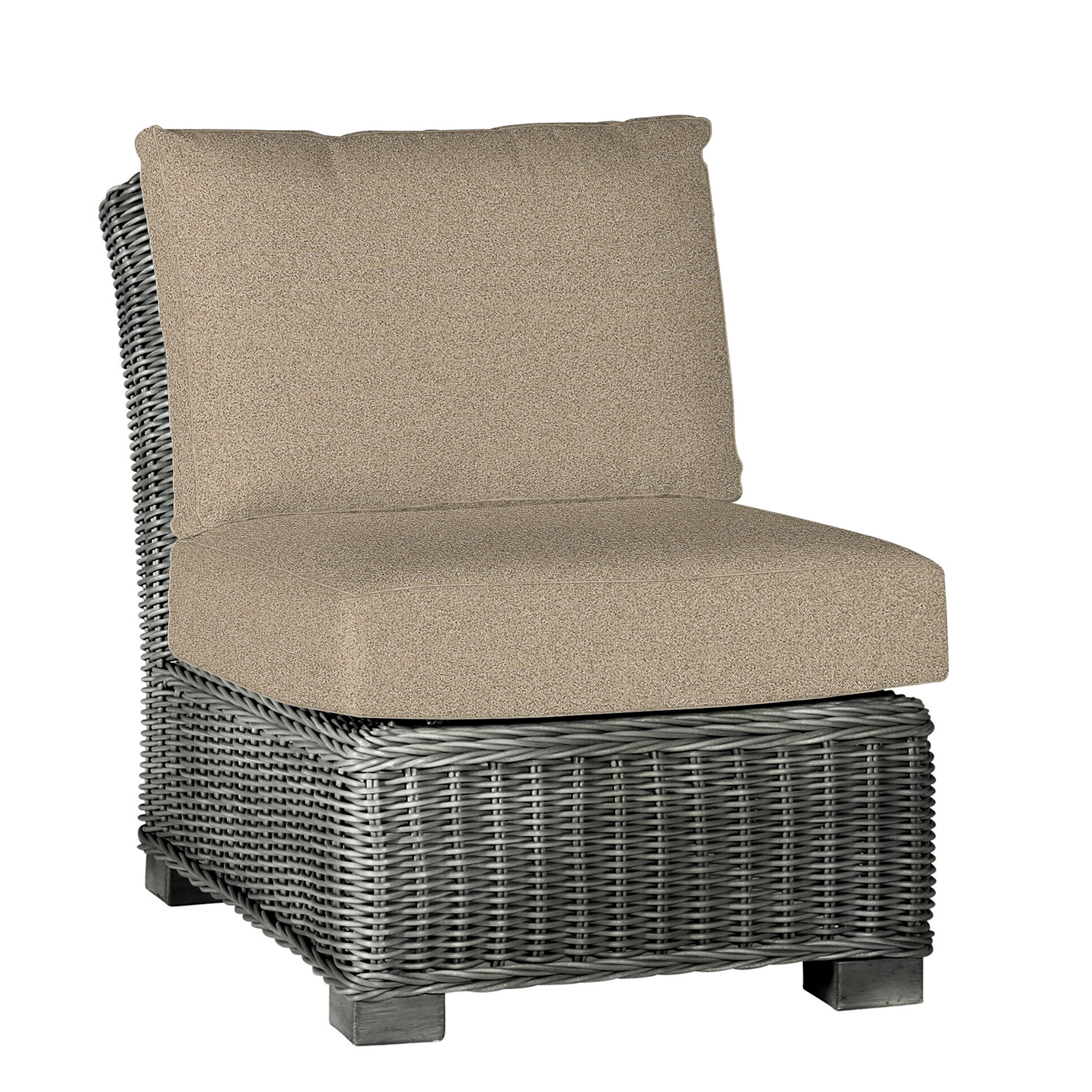 Summer Classics Rustic Woven Sectional Slipper Chair | Wayfair
