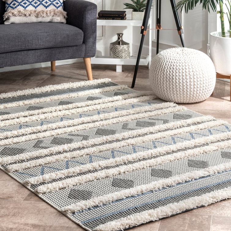 Union Rustic Baty Denim Blue Area Rug | Wayfair