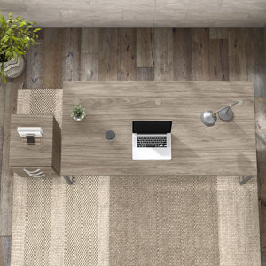 Bush Business Furniture Hybrid Desk and 3 Drawer Mobile Pedestal | Wayfair