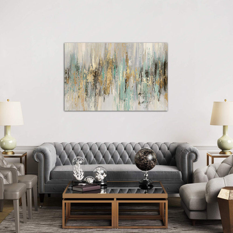 The Twillery Co.® Dripping Gold I by Tom Reeves Print & Reviews | Wayfair