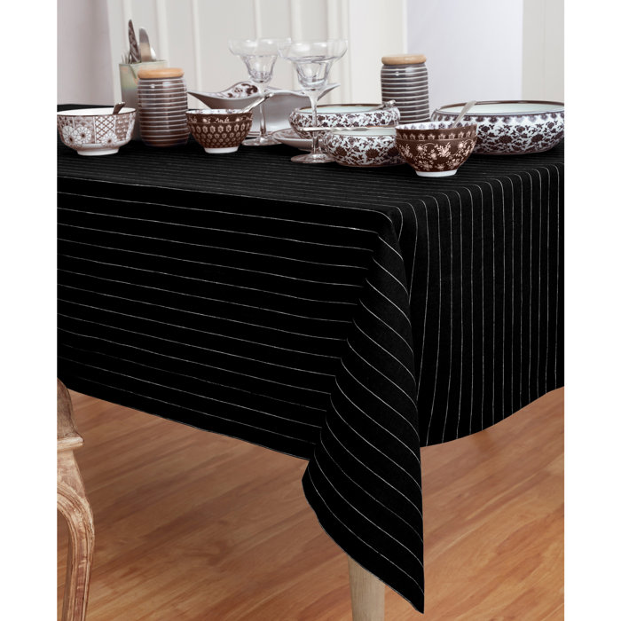 Solino Home Pinstripe - 100% Pure Linen Tablecloth | Wayfair
