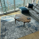 17 Stories Sevda Abstract Blue/Gray Area Rug & Reviews | Wayfair