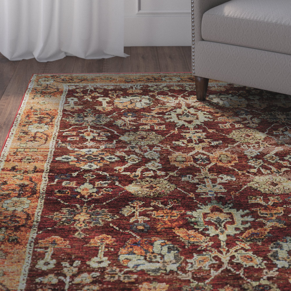Bungalow Rose Tuma Red/ Gold Rug & Reviews | Wayfair