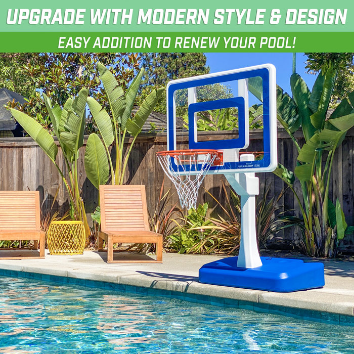 Gosports Splash Hoop Elite Swimming Pool Basketball Hoop; Huge 44” X 32 ...