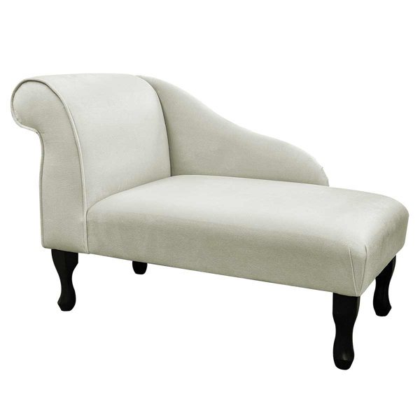 Beaumont Cream Velvet Mini Chaise Longue | Wayfair.co.uk