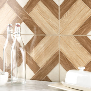 Merola Tile Michigan Natural 18" x 18" Ceramic Wood look Tile | Wayfair