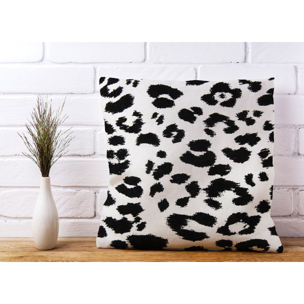 Canora Grey Stryker Leopard Print Animal Print Square Scatter Cushion ...