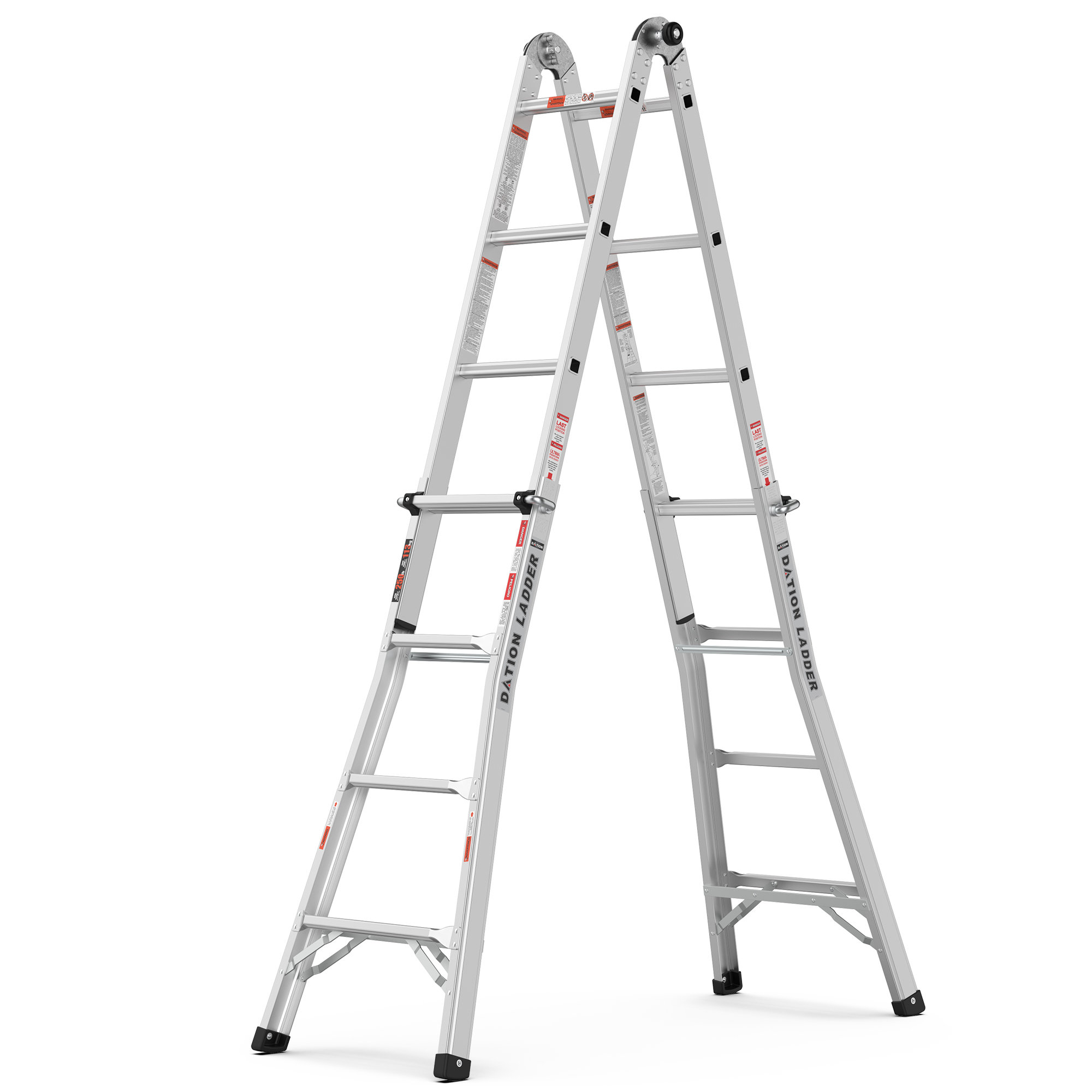 WFX Utility™ Dowding 4 - Step Aluminum Folding Ladder Multi-Position ...