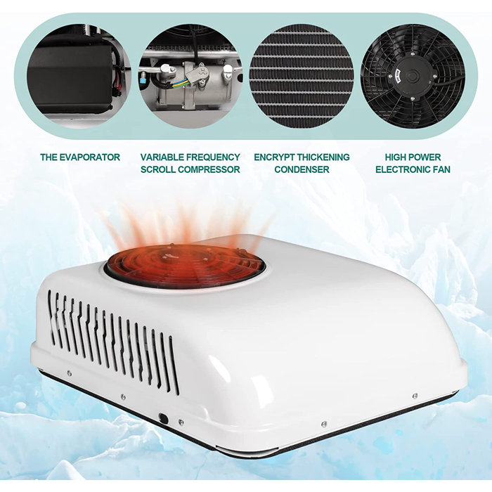 Bruce&Shark 3400 BTU Ductless Mini Split Air Conditioner with Heater ...