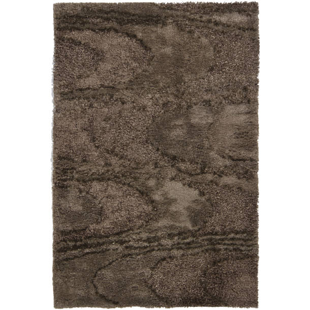 Orren Ellis Isidore Handmade Black And Gray Rug | Wayfair