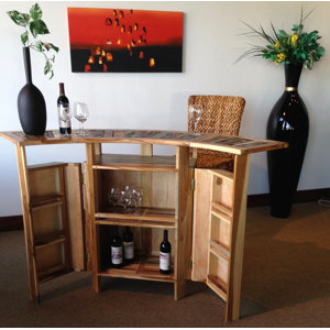 Loon Peak® Barnes Teak Home Bar & Reviews | Wayfair
