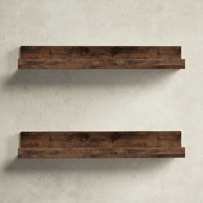 Birch Lane™ Dominique Alder Solid Wood Floating Shelf & Reviews | Wayfair