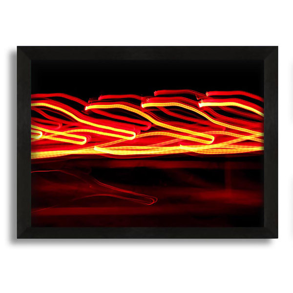 Ivy Bronx Red Light Beams Framed Print | Wayfair.co.uk