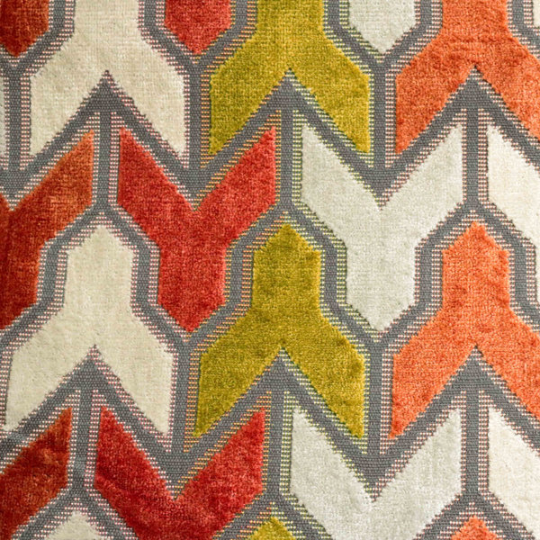 Top Fabric Jefferson Geometric Cut Velvet UpholsteryFabric & Reviews ...