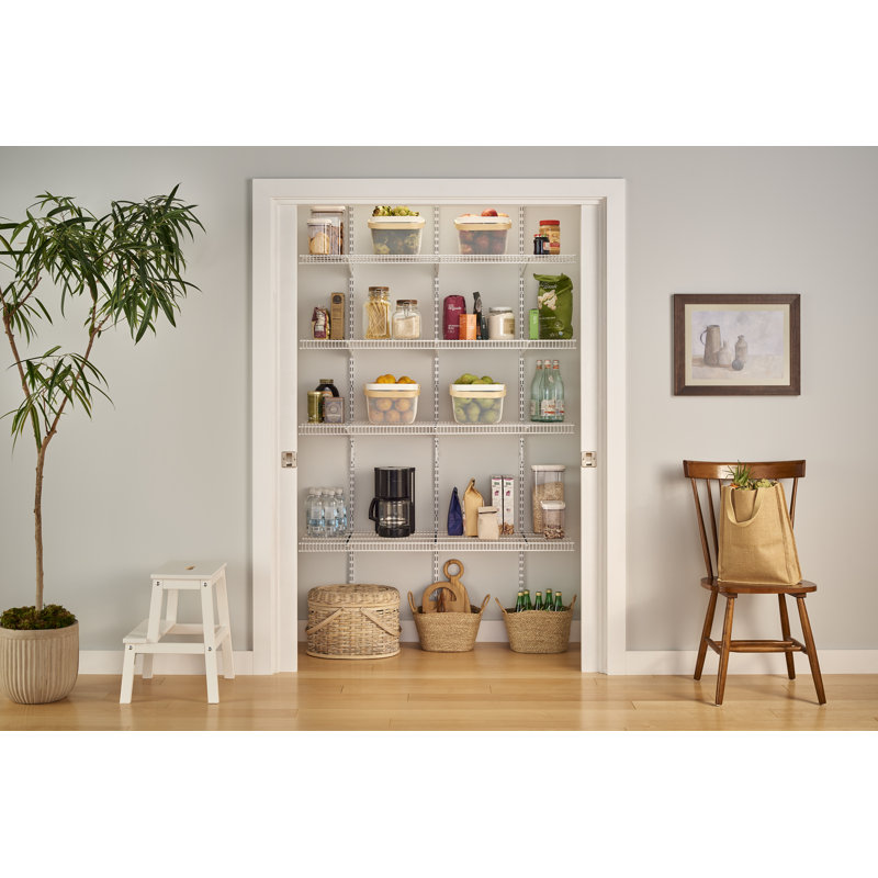 ClosetMaid ShelfTrack 80" H x 48" W x 16.75" D Pantry Shelving Unit ...
