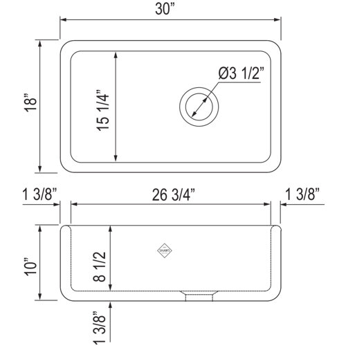 Shaws Original Single Bowl 30" L x 18" W Farmhouse Apron Kitchen Sink ...