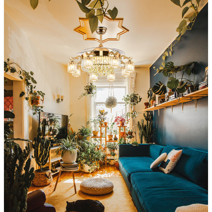 Rosdorf Park Jearold 42'' Modern Ceiling Fan with LED Lights and 8 ...