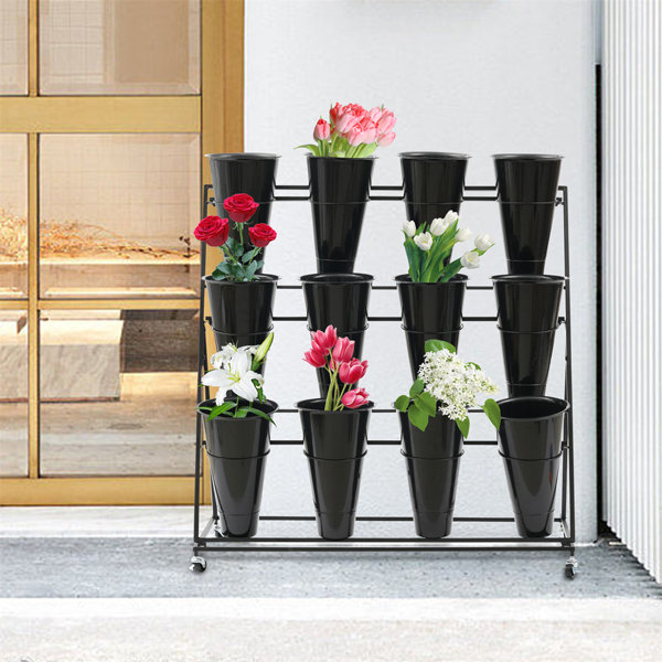 Arlmont & Co. Mushkan Triangular Multi-Tiered Plant Stand - Wayfair Canada