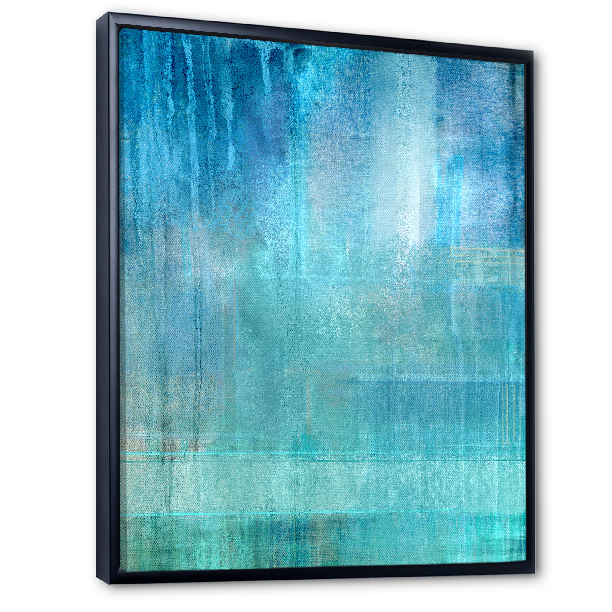Wrought Studio Blue Meets Turquoise Abstract Art II - Print on Canvas ...